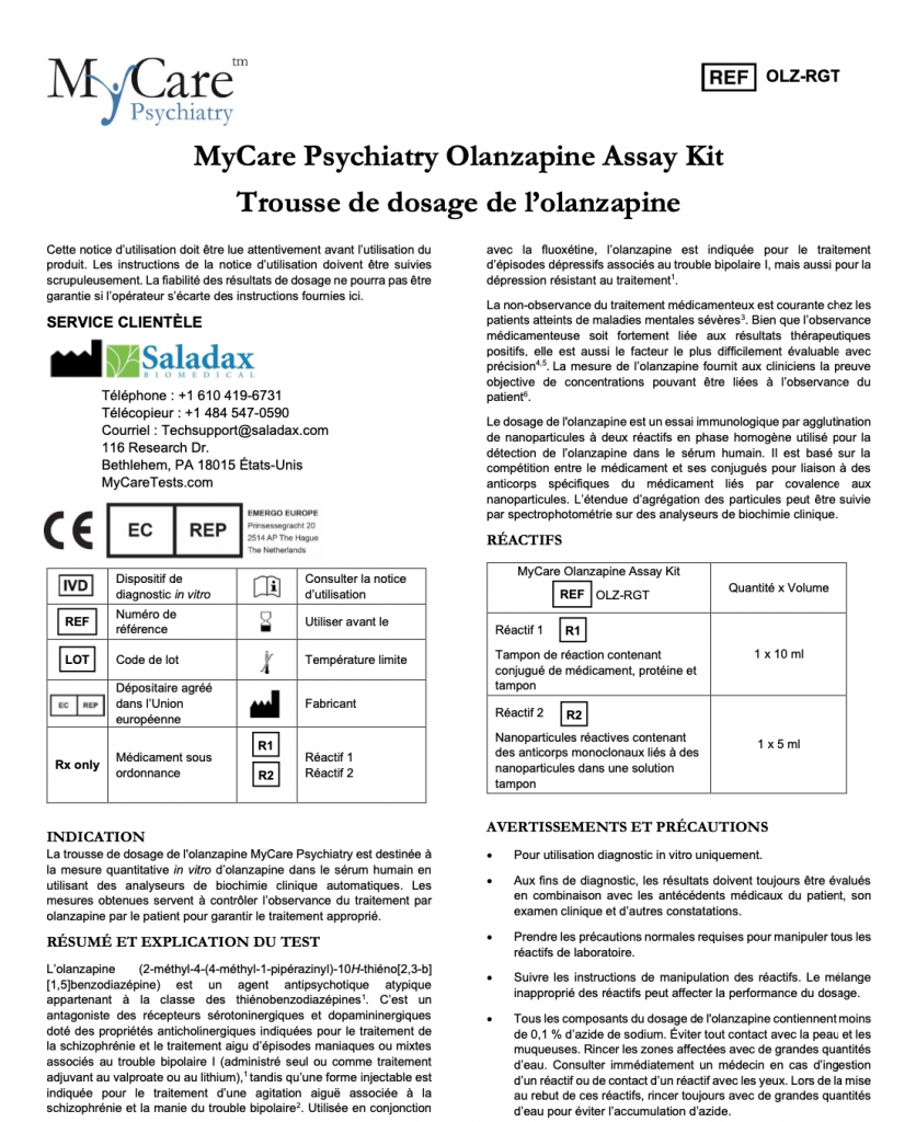 Product Information – Canada – MyCare Tests – Canada