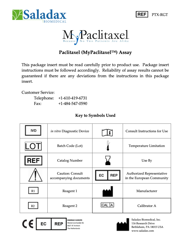 MyCare Oncology Product Documentation - MyCare Tests - OUS